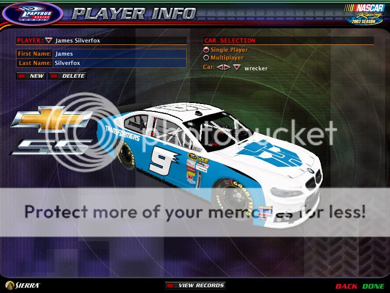 3D Artwork: - NR2003 Cybertron Racing Team Custom Cars | TFW2005 - The ...